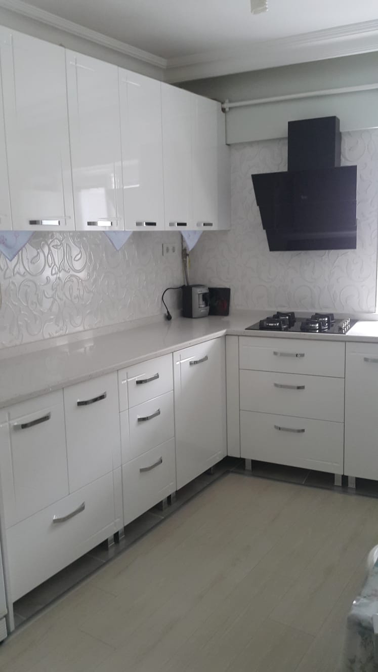 Beyaz Modern Mutfak - Mutfak Dolabı Modelleri, Ankastre Dolap - Vip ...